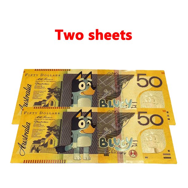 Bluey Bingo Gold Foil Card Commemorative Banknote Collectible Coins ...