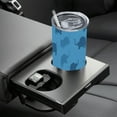 20 oz Stainless Steel Insulated Tumbler - Blue Elephant Pattern Double ...