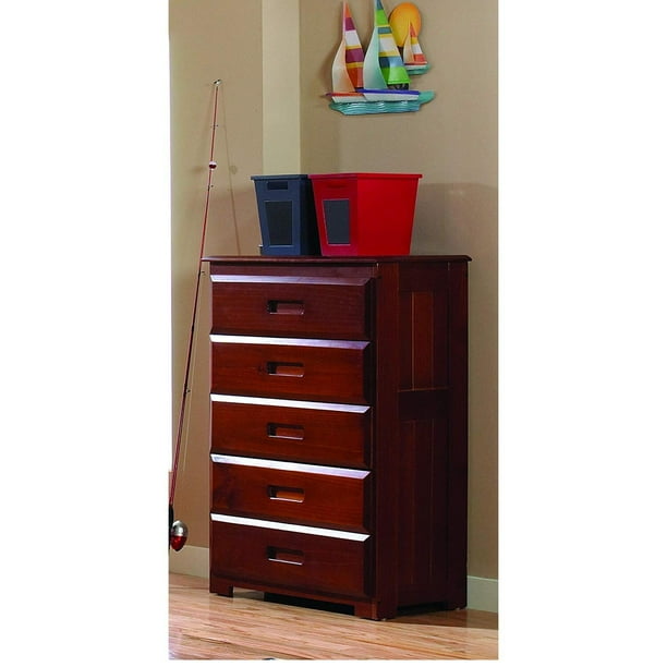American Furniture Classics 5-Drawer Chest, Merlot Finish - Walmart.com