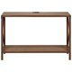 DecorTech Industrial Rectangular Wood Console Table with AC Power and ...
