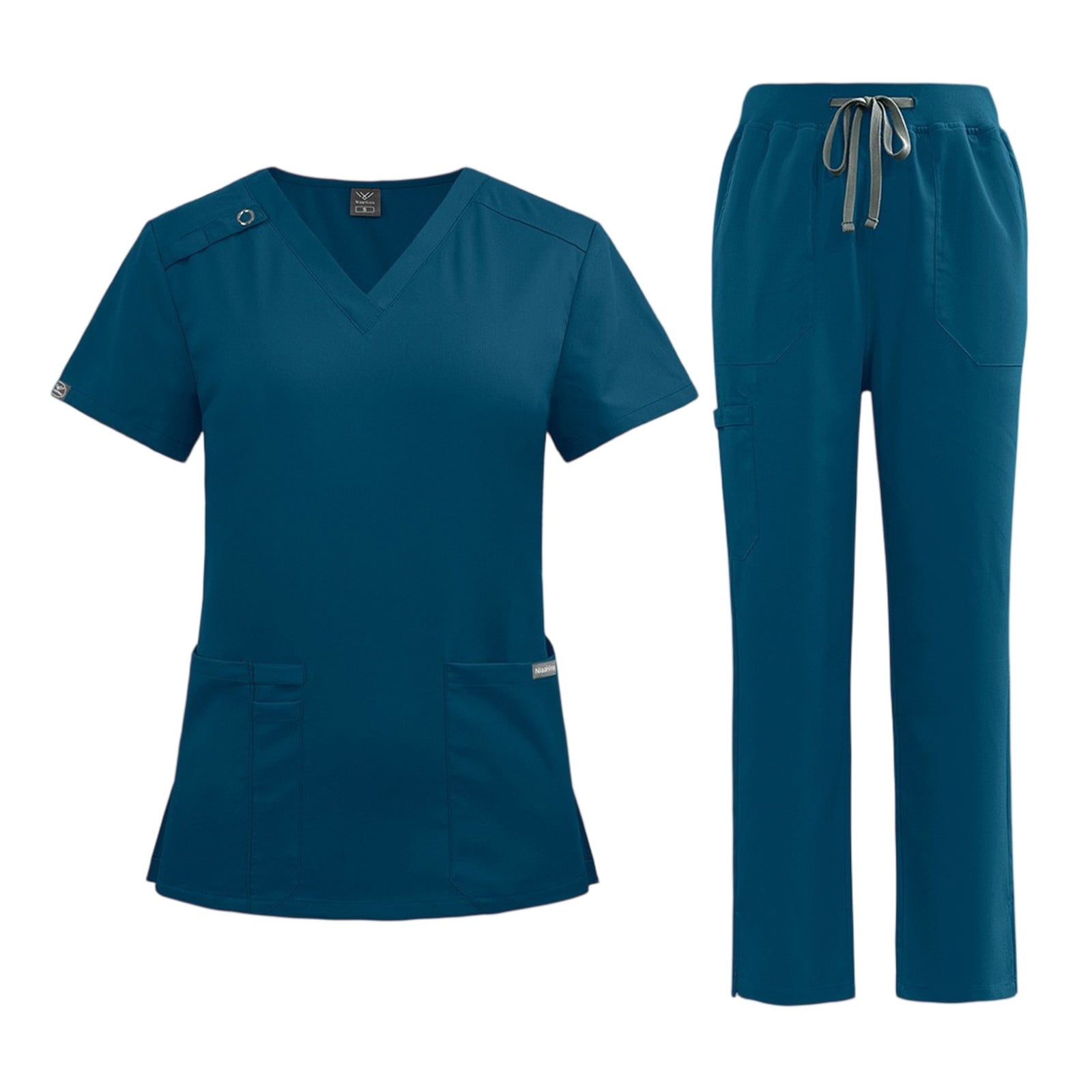 Click here for Ktyne Scrubs For Women Set Stretchy Nurse Uniform... prices