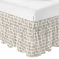 Beige Blocks Bed Skirt King Size 16 Inch Drop, Modern Abstract Boho ...