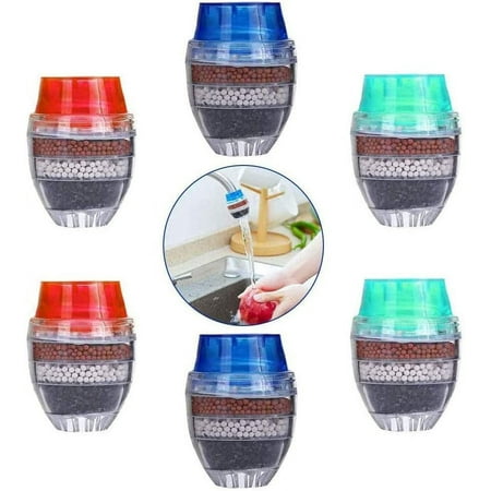 Mini Faucet Water Purifier, 6 Pcs Activated Carbon Round Tap Water ...