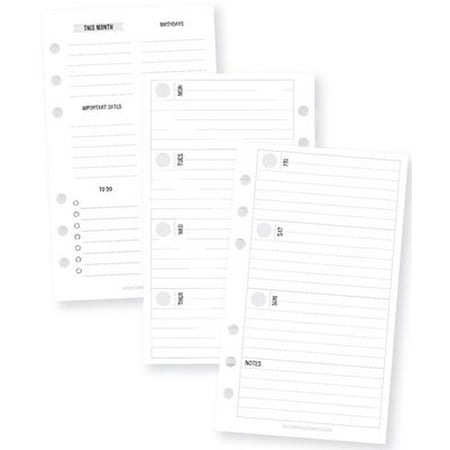 Planner Essentials Double-Sided Personal Inserts-Weekly Horizontal ...
