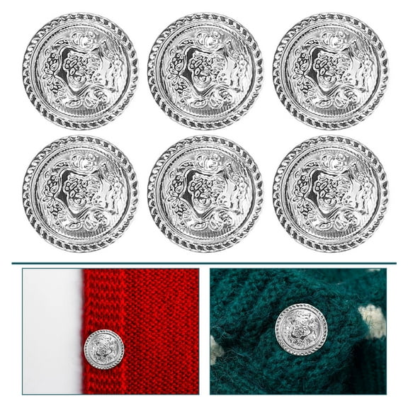 5 PCS Vintage Gold Women's Buttons for Clothing Decoration Metal Coat ...