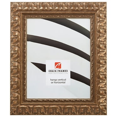 DAX Two-Tone Document Frame, Wood, 8.5 x 11, Black with Gold Leaf Trim ...