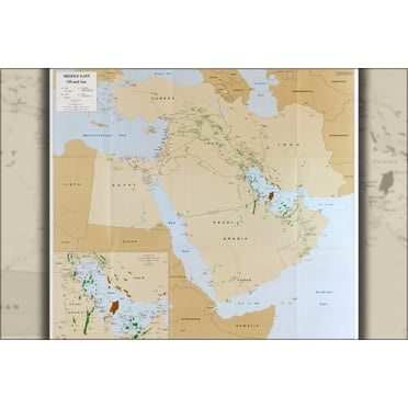 24x36 Poster; Cia Map North Africa And Middle East 2009; Antique ...