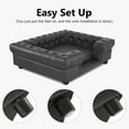 MCombo Pet Sofa Bed Dog Couch for Small Dogs, Faux Leather Dog Sofa ...