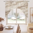 Abstract Lines Swag Curtain Valance for Windows, Granite Brown Marble ...