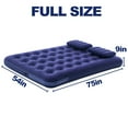 Honeydrill Full Size Inflatable Mattress with Flocking Air Bed, Two ...