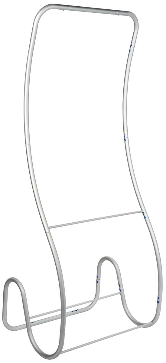 Displays2go Curved Banner Stand, Aluminum Build, Floor Standing Design ...