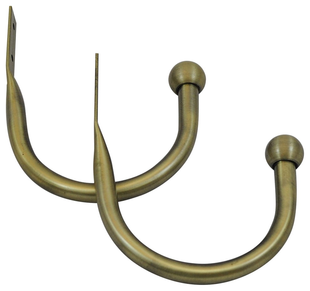 Urbanest Steel Curtain Holdbacks, Antique Brass, Set of 2 - Walmart.com