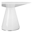 Round Dining Table - 47 Inch White Modern Table, Glossy Finish ...