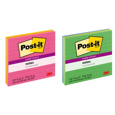 Post-it Notes Cube, 1 7/8" x 1 7/8", Bright Colors, 400 Shts/Cube ...