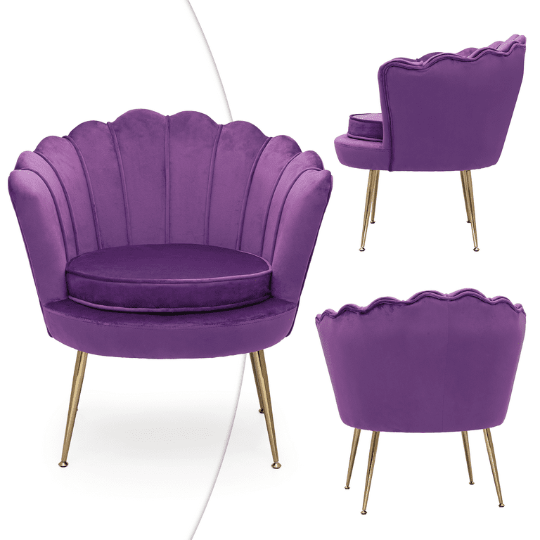 Magshion Set of 2 Accent Chair with Ottoman Tufted Velvet Armchair Set with Pillow Upholstered Seat Footstool Set Single Sofa Footrest Stool