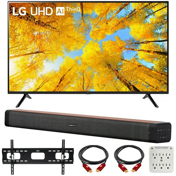 LG 50UQ7570PUJ 50 Inch 4K UHD Smart webOS TV Bundle with Deco Gear 60W ...