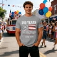 Conairie 250 Anniversary USA Shirt For Men Letter Print Crew Neck ...