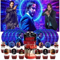 John Wick Birthday Supplies Plates Decorations Decor Backdrop Banner ...