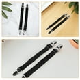 BESTYASH Black Adjustable Metal Garter Clips for Stockings with Easy ...