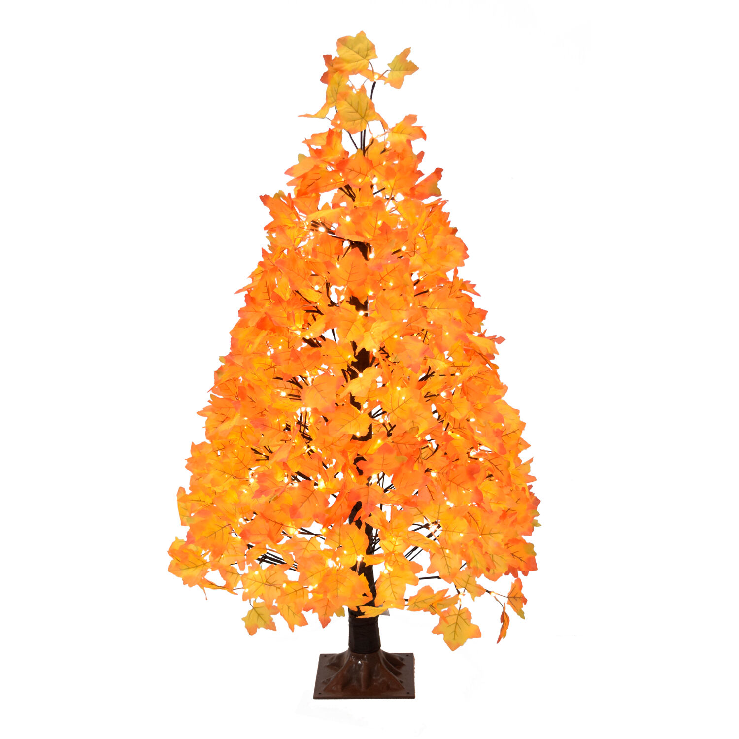 Fraser Hill Farm Pre-Lit 4.5-Ft Harvest Maple Tree Fall Decoration with ...