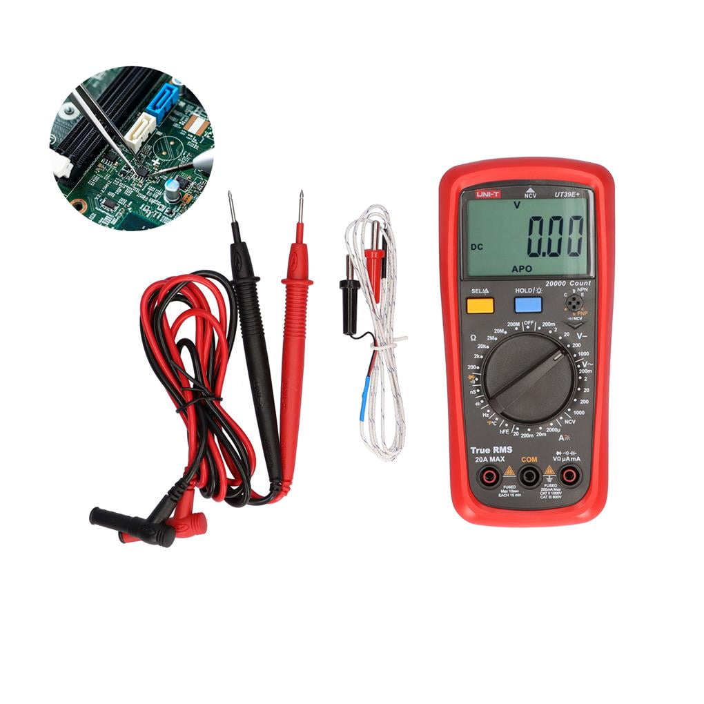 Multímetro Digital Ut39E+ Ac/Dc 1000V 20A Con Ncv Rango Manual ...