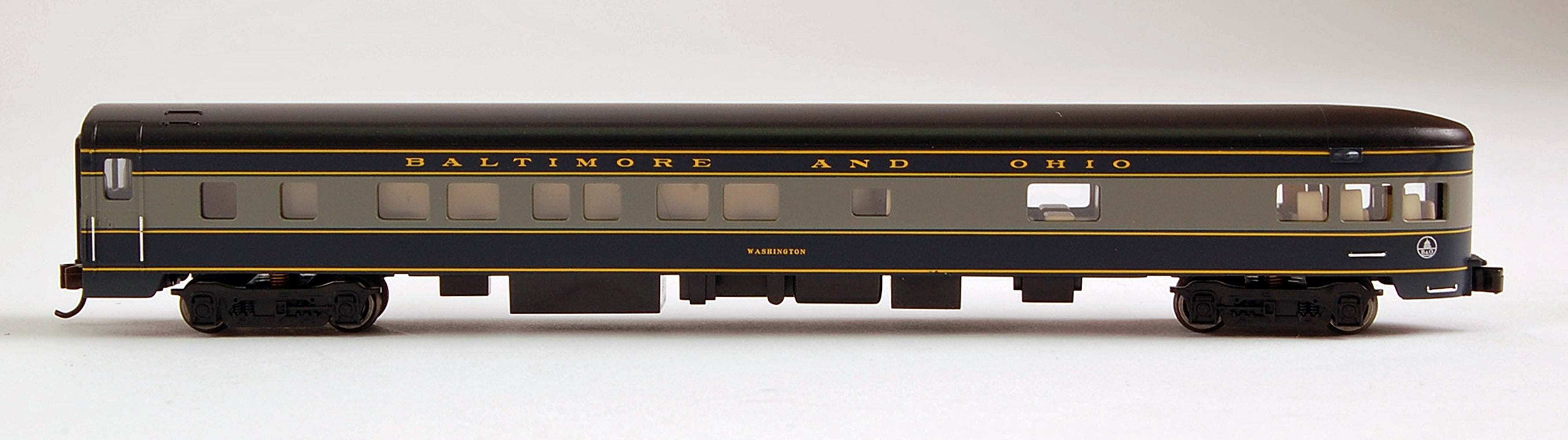 Bachmann N Scale Train 85' Smooth Side Observation Car B&O 14353 ...