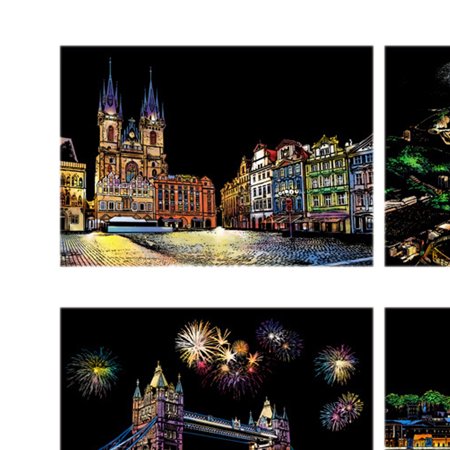 Cartoon Scratch Paper Scratch Paper Set Scratch Book 4 Sheets Scratch ...