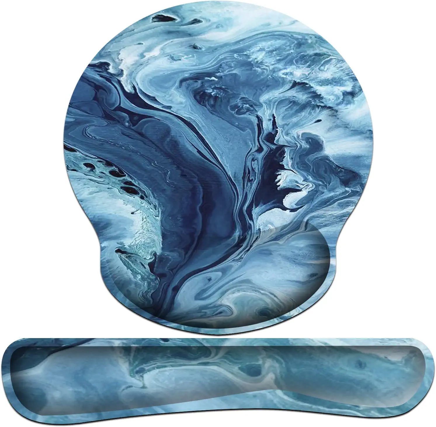 Marble Keyboard Wrist Rest Pad and Mouse Pads with Wrist Rest Support ...