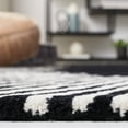 SAFAVIEH Fifth Avenue Declan Abstract Area Rug, Black/Ivory, 5' x 5 ...