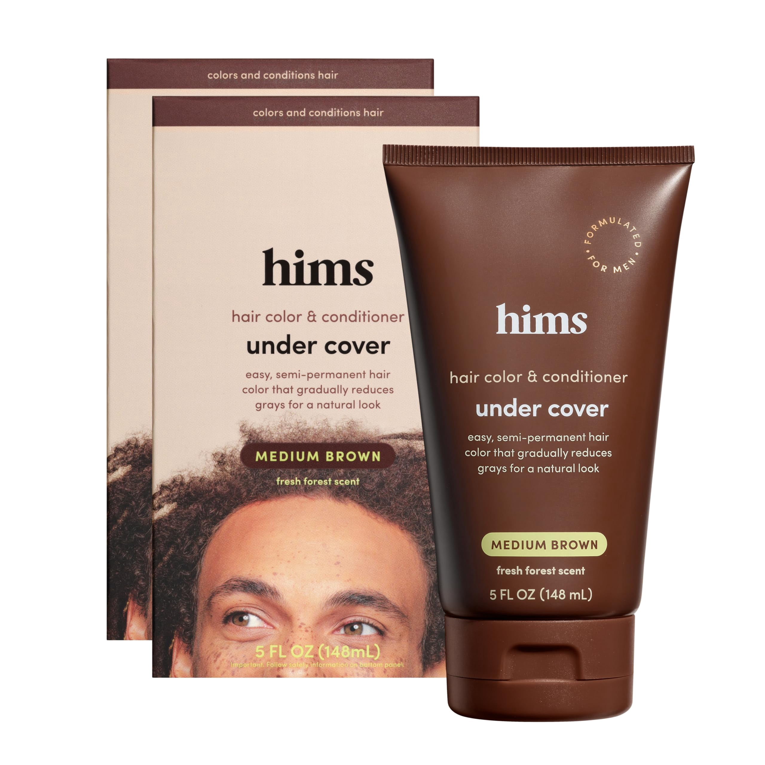 Acondicionador para teñir el cabello Hims Under Cover Men Medium Brown ...