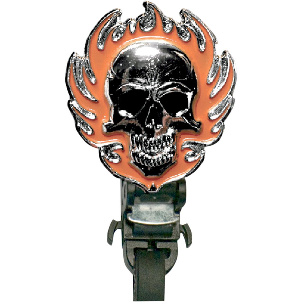 Biker Boot Straps Boot Straps Flaming Skull 4in. BBS/FS4 - Walmart.com