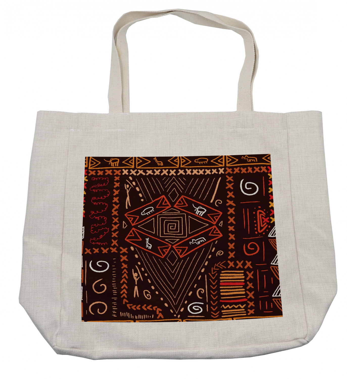 Prehistoric Shopping Bag, Aboriginal Style Patterns Tribal Motifs ...