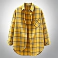 AKOEE Button Down Plaid Shirts for Women Lightweight Jacket Long Sleeve ...
