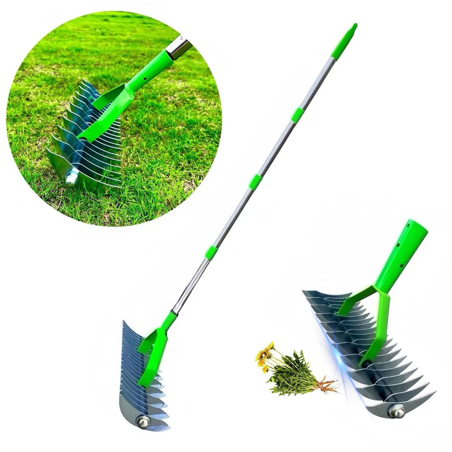 Click here for Kidsjoy Thatch Rake - Heavy Duty Dethatcher Rake W... prices