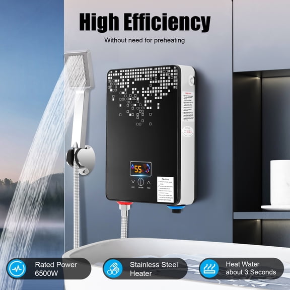 Miumaeov 110V 3500W Mini Electric Tankless Instant Hot Water Heater ...
