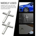 Cross Emblem Stickers for Cars, 3D Metal Badge Decals, Self-Adhesive ...