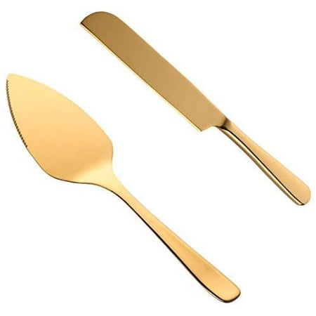 KSCD Cake Shovel Knife Sets, 304 Stainless Steel Gold Spatula Baking ...