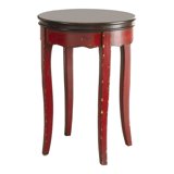 Furniture of America Vasco Round End Table, Red - Walmart.com