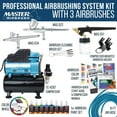 Master Airbrush Super Cool Runner Dual Fan Compressor with Tank, 3 ...