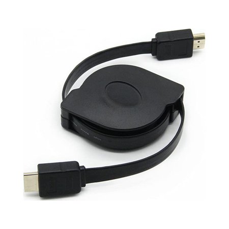 JCNio Retractable HDMI 2.0 Cable 1.5m/5ft Length 4K Resolution, Black ...