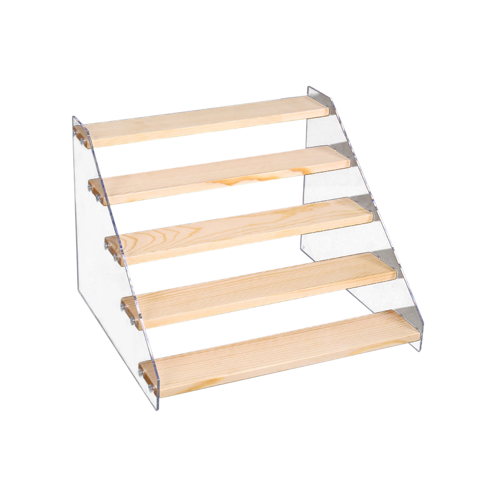 Countertop Cabinet Spice Organizer Space Saving Wood Showcase Display ...