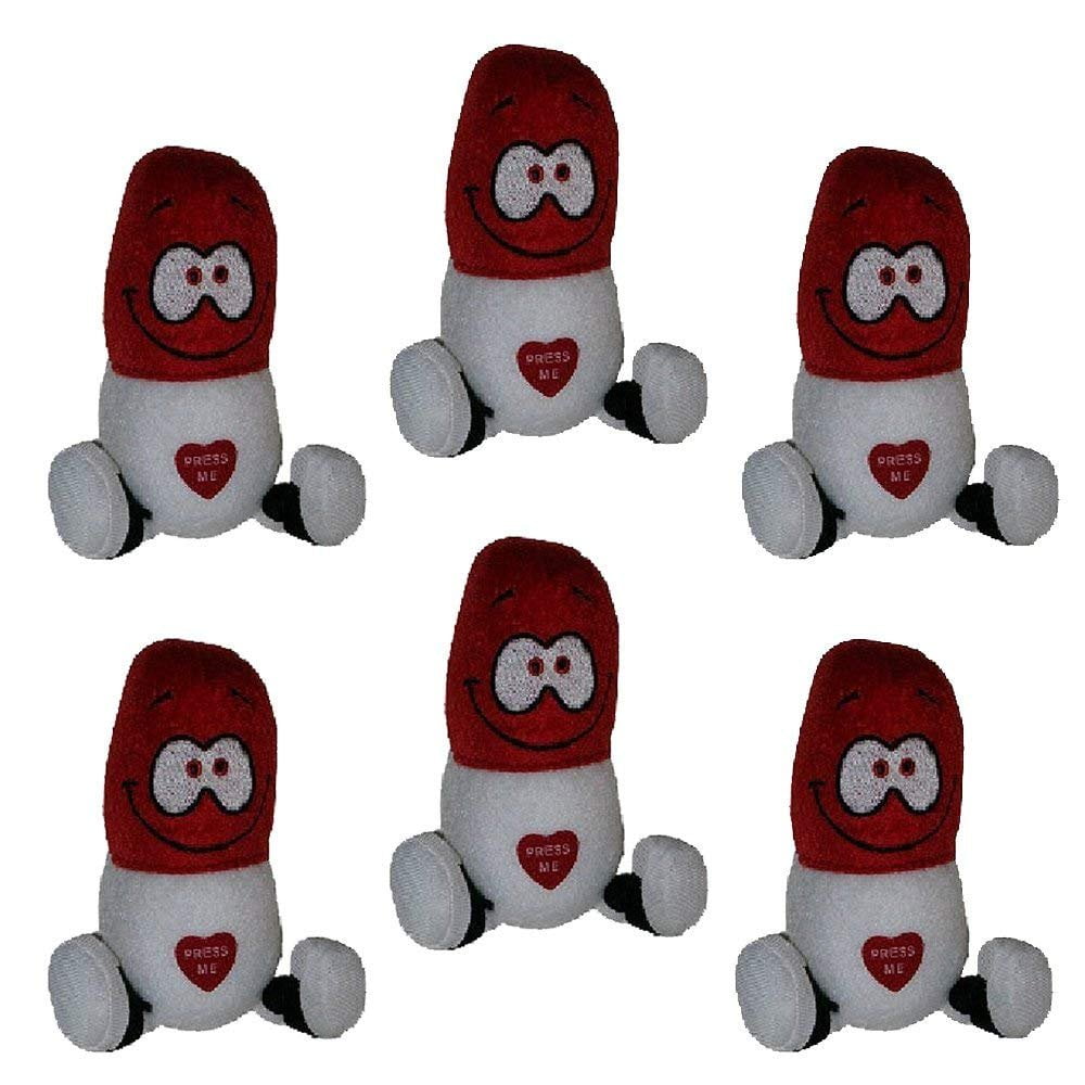 5" Inch Plush Giggling Happy Pill in Red and White Set of 6 - Walmart.com