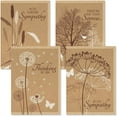 Kraft Sympathy Greeting Cards - Set of 8 (4 designs), Large 5" x 7 ...