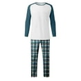 CONZONE Men's Pajama Sets 2 Peice Pajamas for Men Patchwork Color Long ...