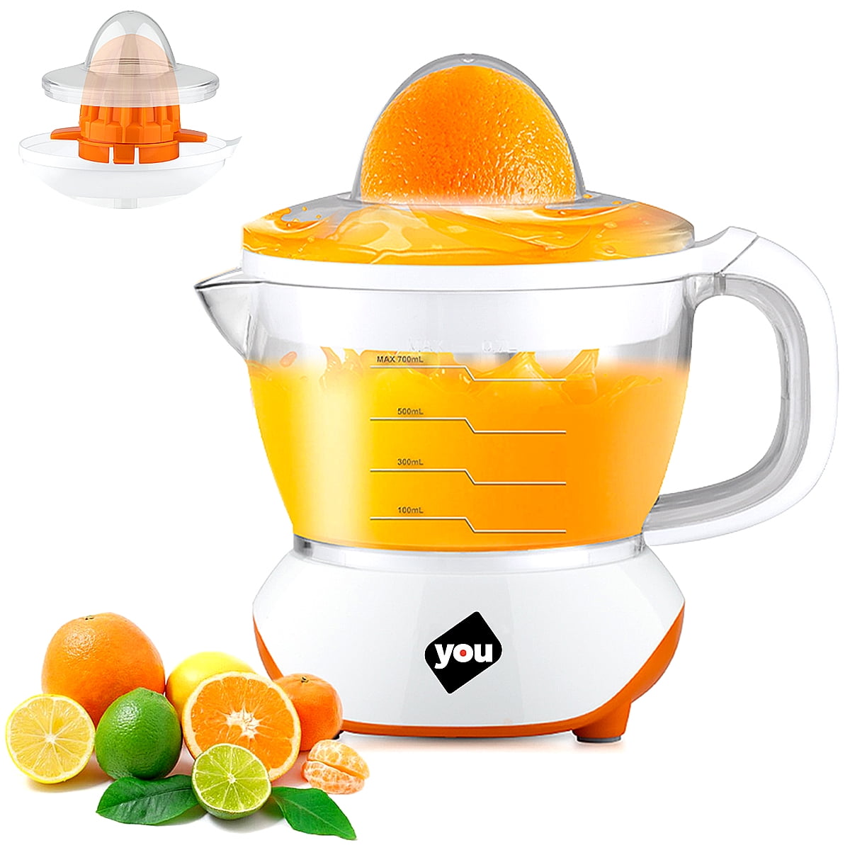 Exprimidor De Jugos Naranja Electrico Extractor De 700ml 25w You | Bodega Aurrera en línea