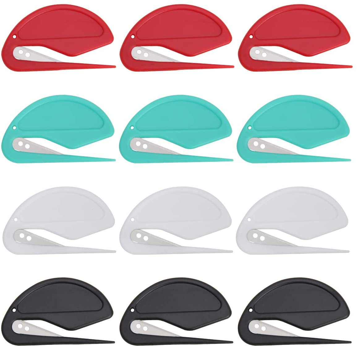 Plutput 12 Pcs Envelope Slitter Letter Opener Mail Opener with Razor ...