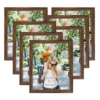 Set of 7 Brown, 8x10 Picture Frames, Composite Wood, Wall and Desktop ...