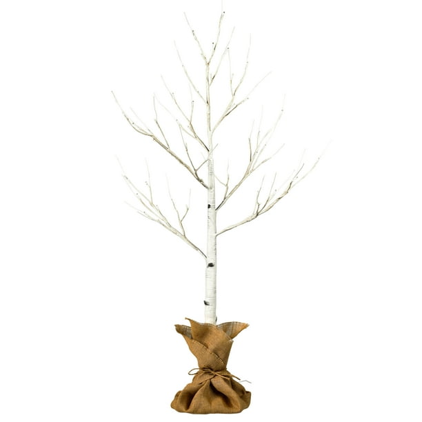 Vickerman 4' White Birch Twig Tree, Warm White 3mm Wide Angle LED ...