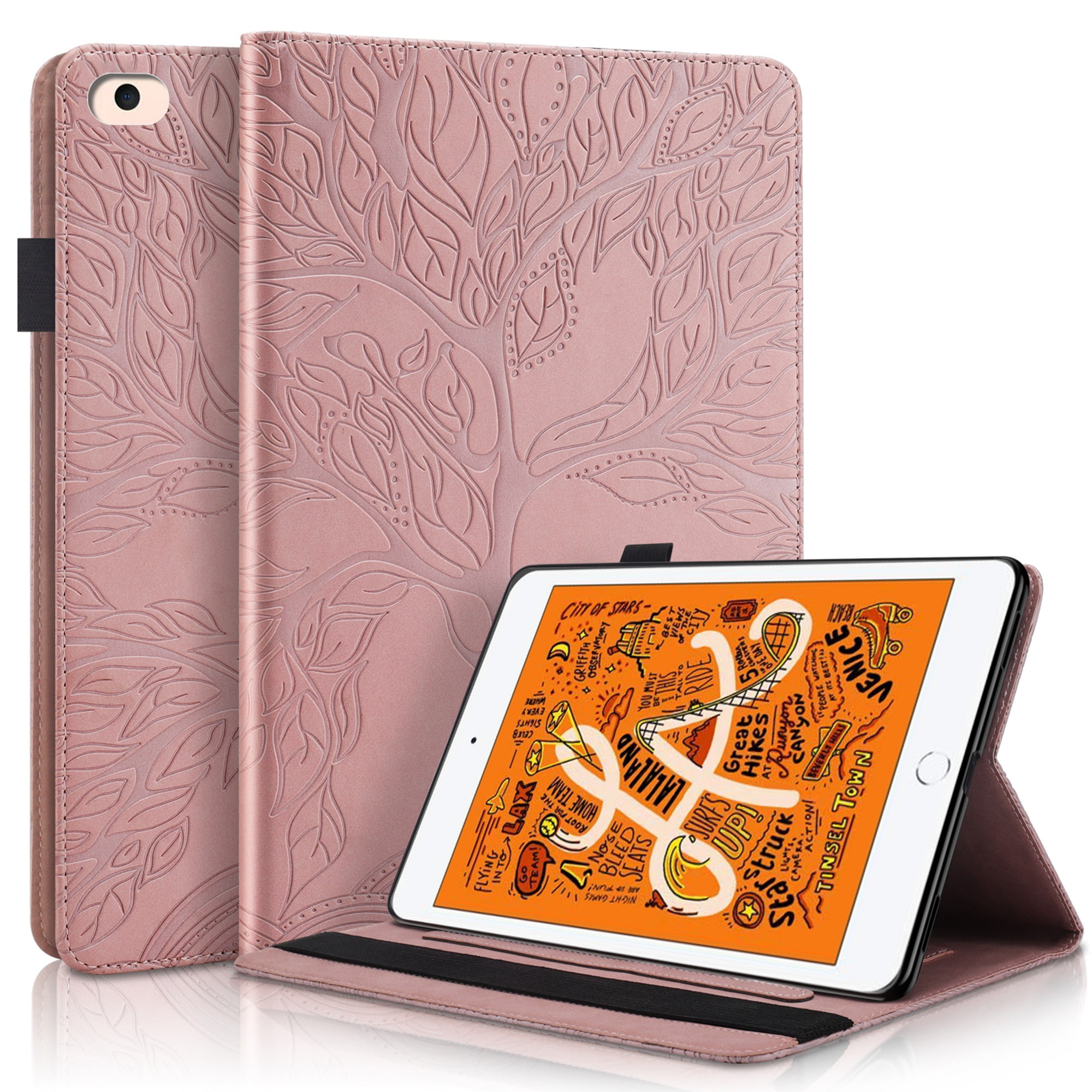 iPad mini Case, Dteck Embossed Tree Pattern PU Leather Magnetic Flip ...