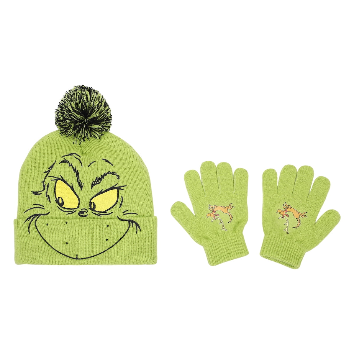 Click here for Bioworld Grinch Youth Character Cuffed Beanie And... prices